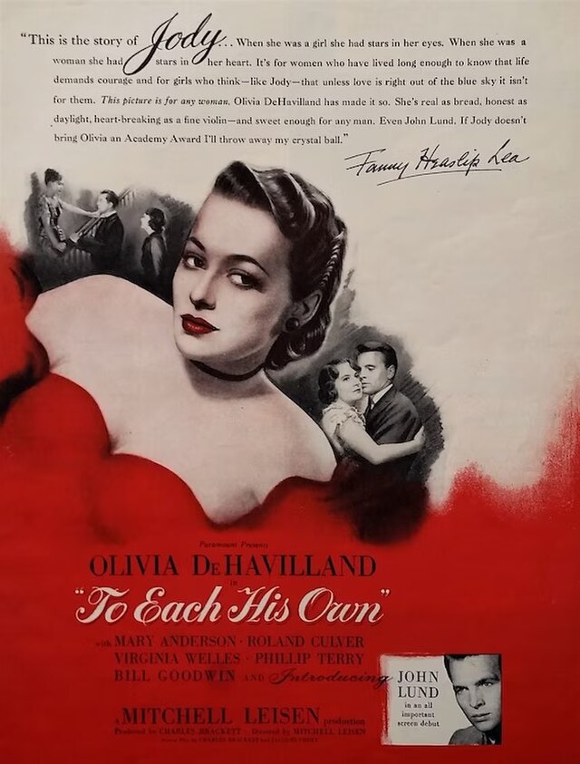 To Each His Own - 1946 - Summary and analysis - Trailer - Cast