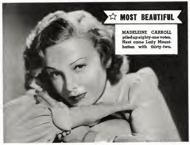Madeleine Carroll - Biography and acting career - Alle her movies